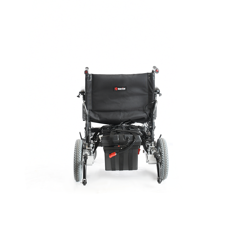 MERITS HEALTH TRAVEL-EASE FOLDING POWER WHEELCHAIR P101